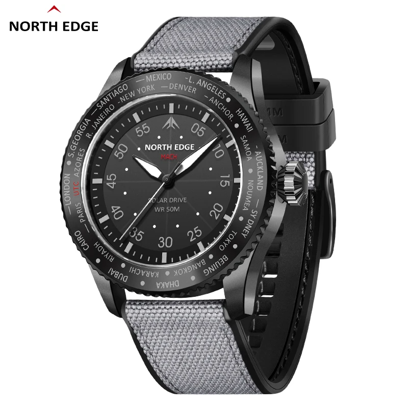 North Edge MACH Solar Outdoor Watch – Waterproof, Durable, Luminous Di ...